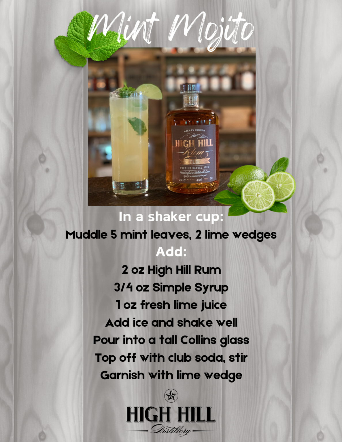 Mint Mojito - High Hill Distillery