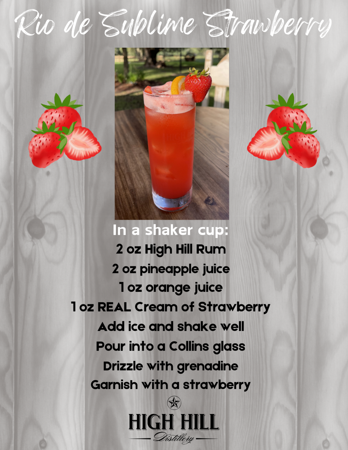 Rio de Sublime Strawberry - High Hill Distillery